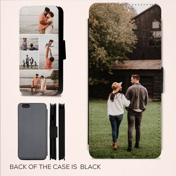 PERSONALISED Phone Case Single Photo Collage Flip Wallet | Etsy