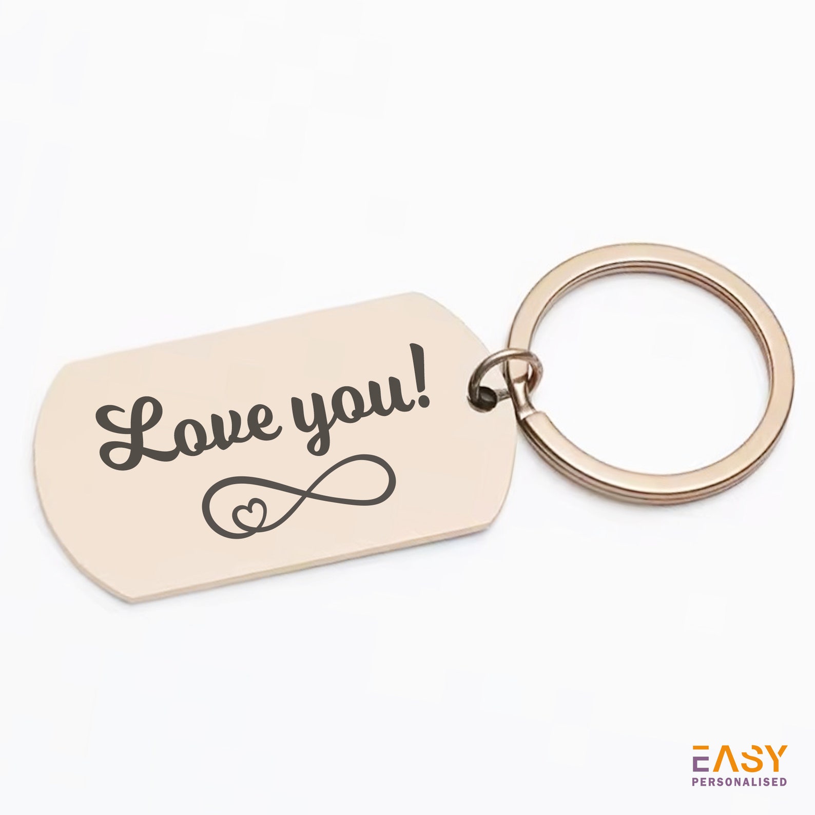 Personalized Laser Engraved Metal Keychain: Custom Engraving - Etsy