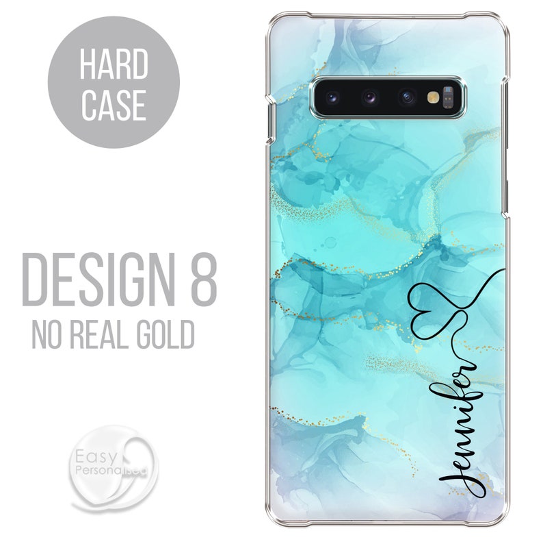 Personalised Initial Phone Case With Name Marbled Big Letter - Etsy UK