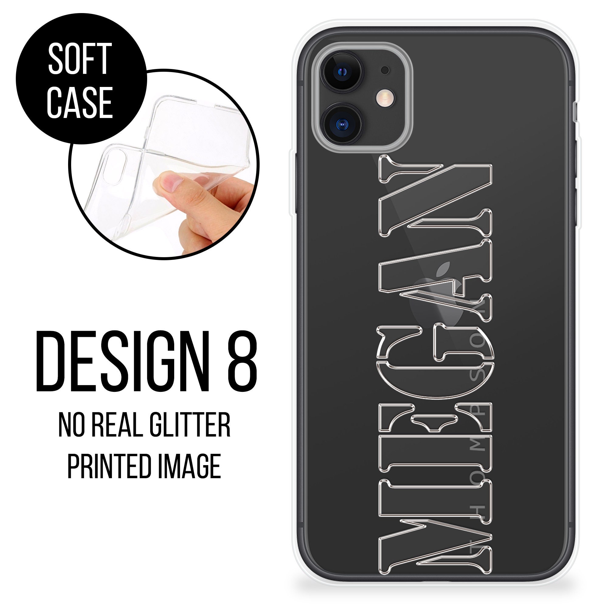 Personalised Phone Case With Custom Name Gold Name Clear - Etsy UK