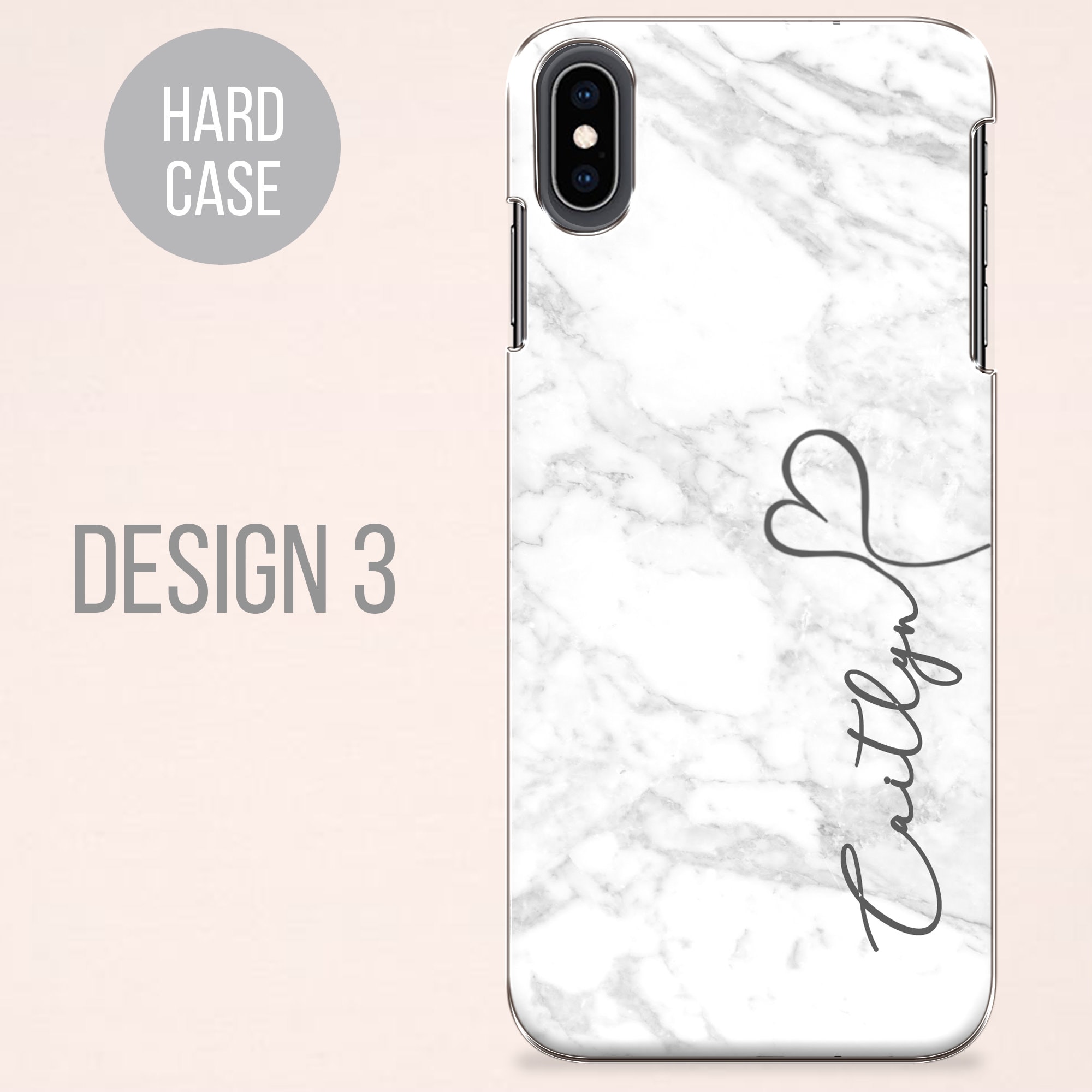 PERSONALISED Marble Phone Case Custom Name Monogram Phone - Etsy UK