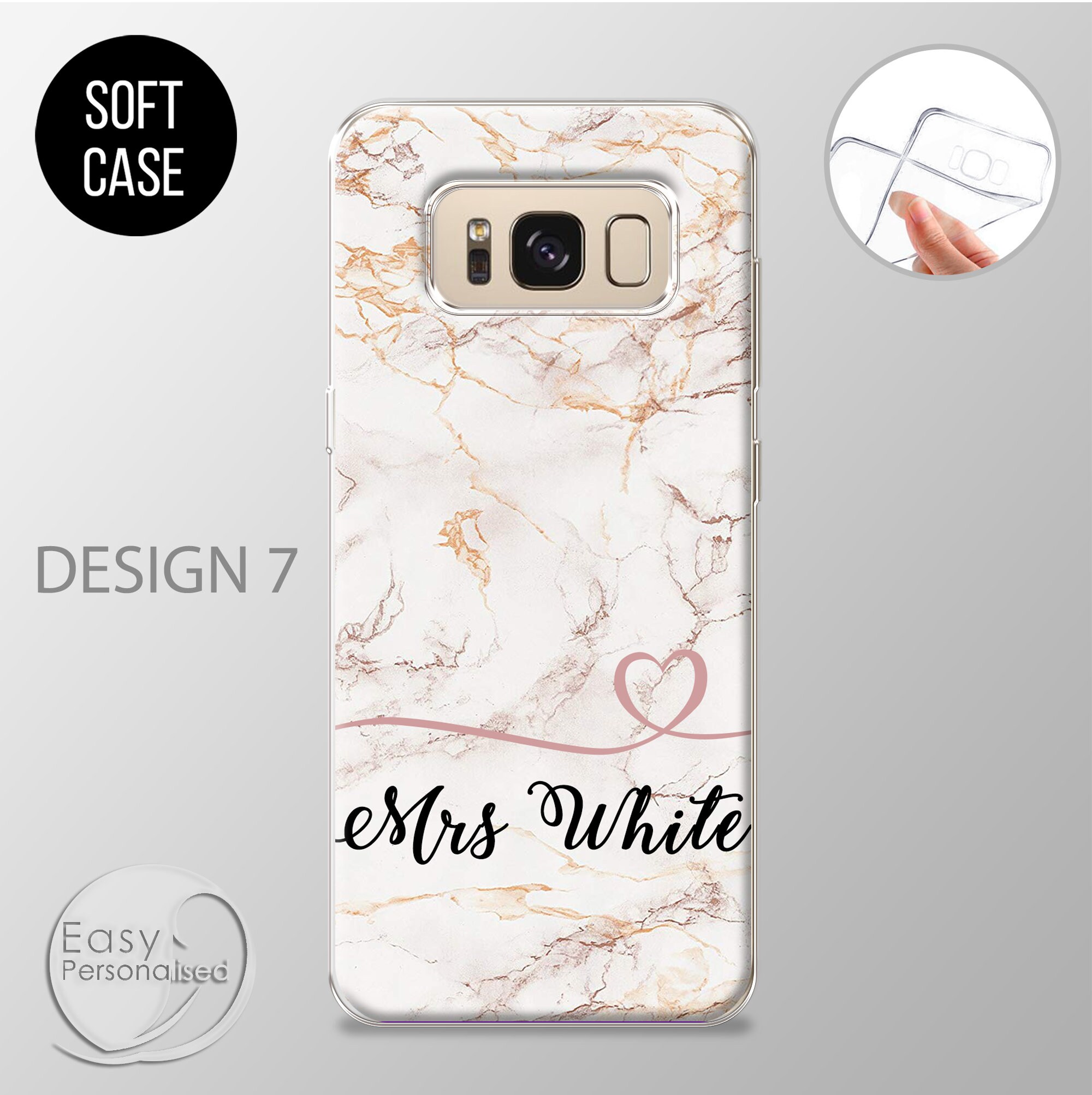 Personalised phone case for Samsung with initials and custom | Etsy