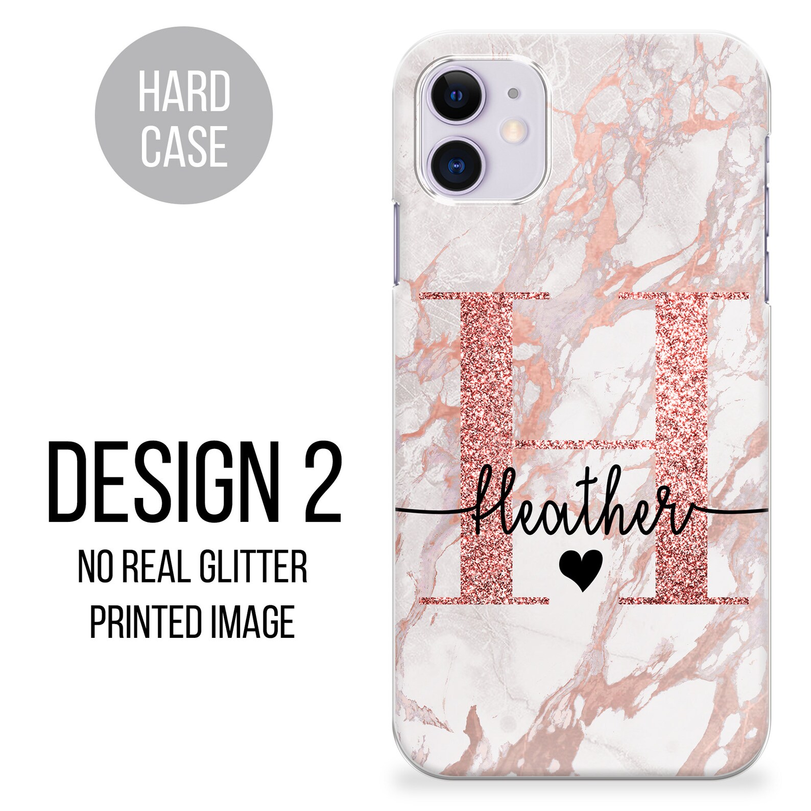 PERSONALISED Rose Gold Marble Phone Case Hard Phone Cover for - Etsy UK