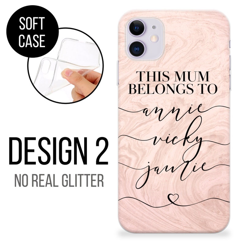 PERSONALISED Phone Case Initials Name Silicone Marbled Cover - Etsy UK