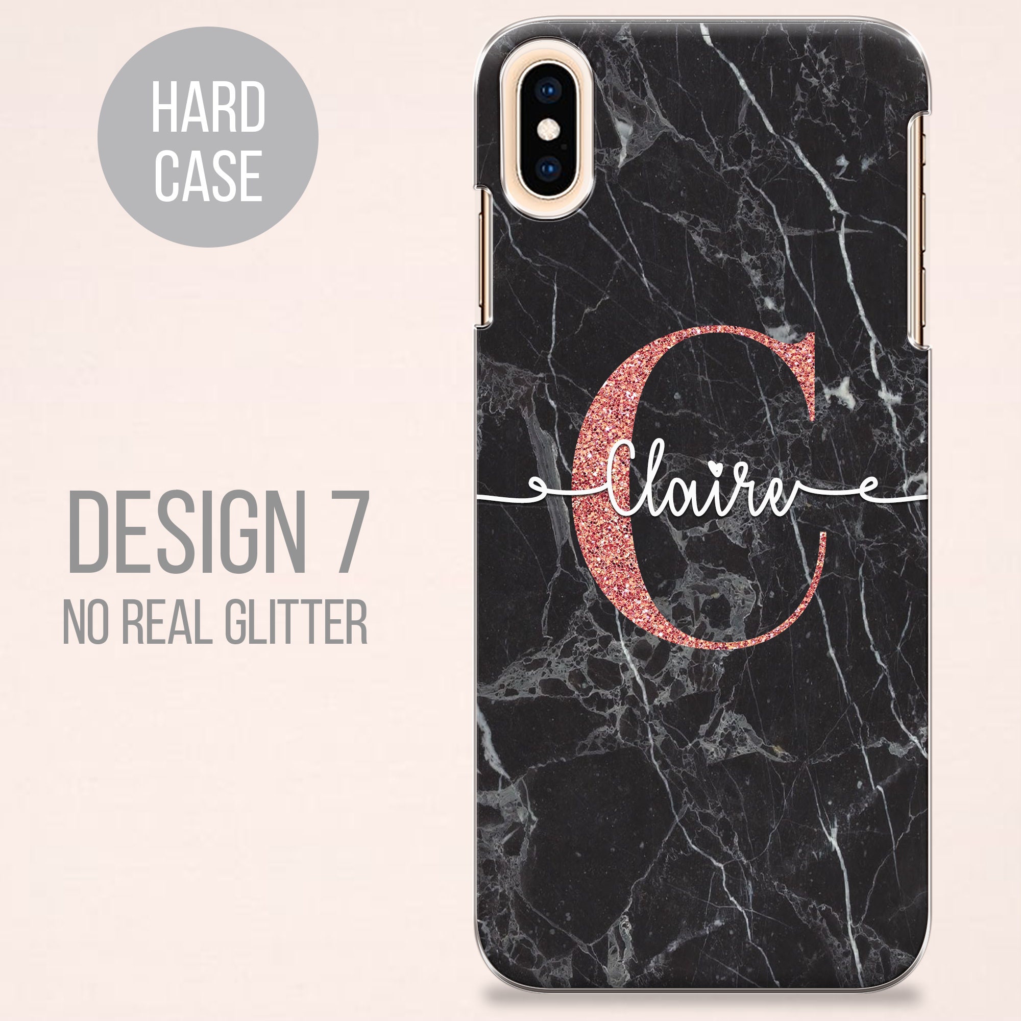 PERSONALISED Marble Phone Case Custom Name Monogram Phone - Etsy UK