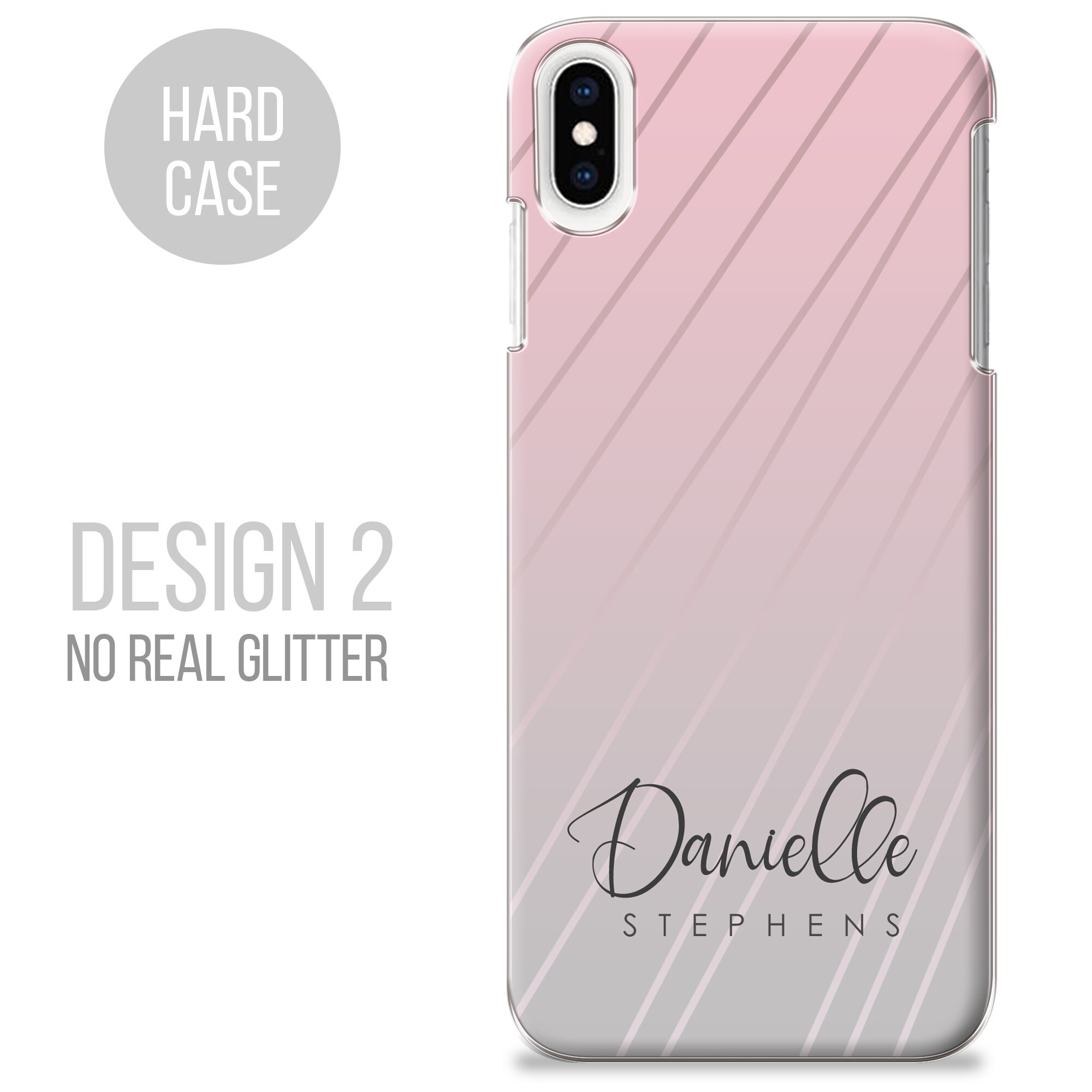 PERSONALISED Phone Case Name Initial Hard Plastic Phone Case - Etsy UK