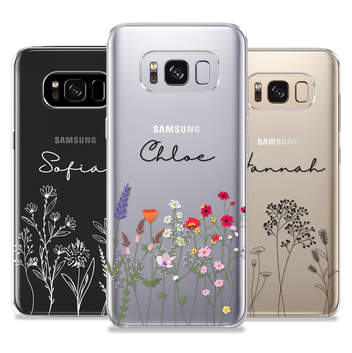 Personalised phone case for Samsung with initials and custom | Etsy