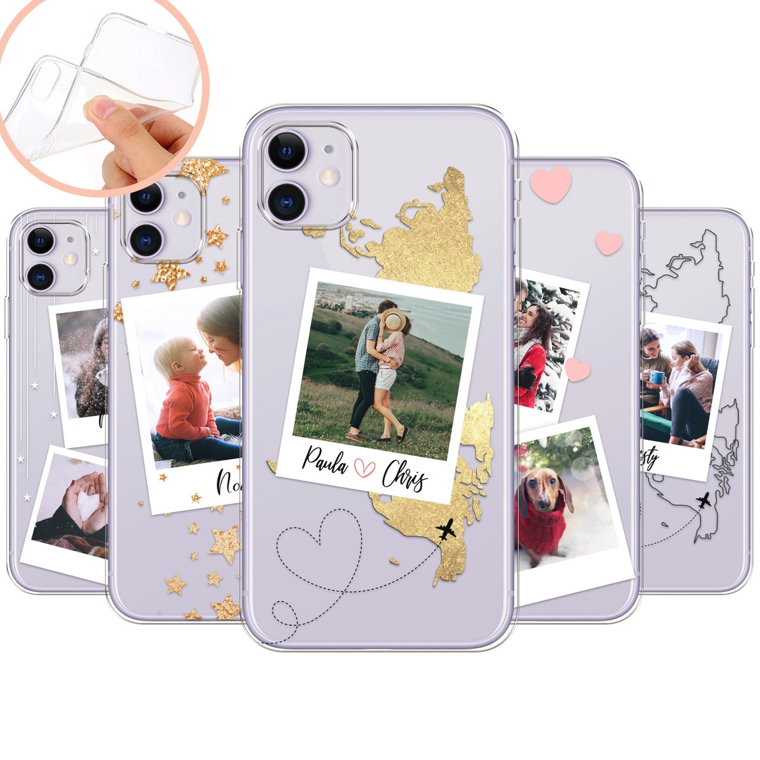 PERSONALISED Phone Case Name Silicone Single Photo Collage Cover for ...