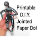 Jointed Paper Doll Printable Weird Quirky Folk Art Articulated Figure ...