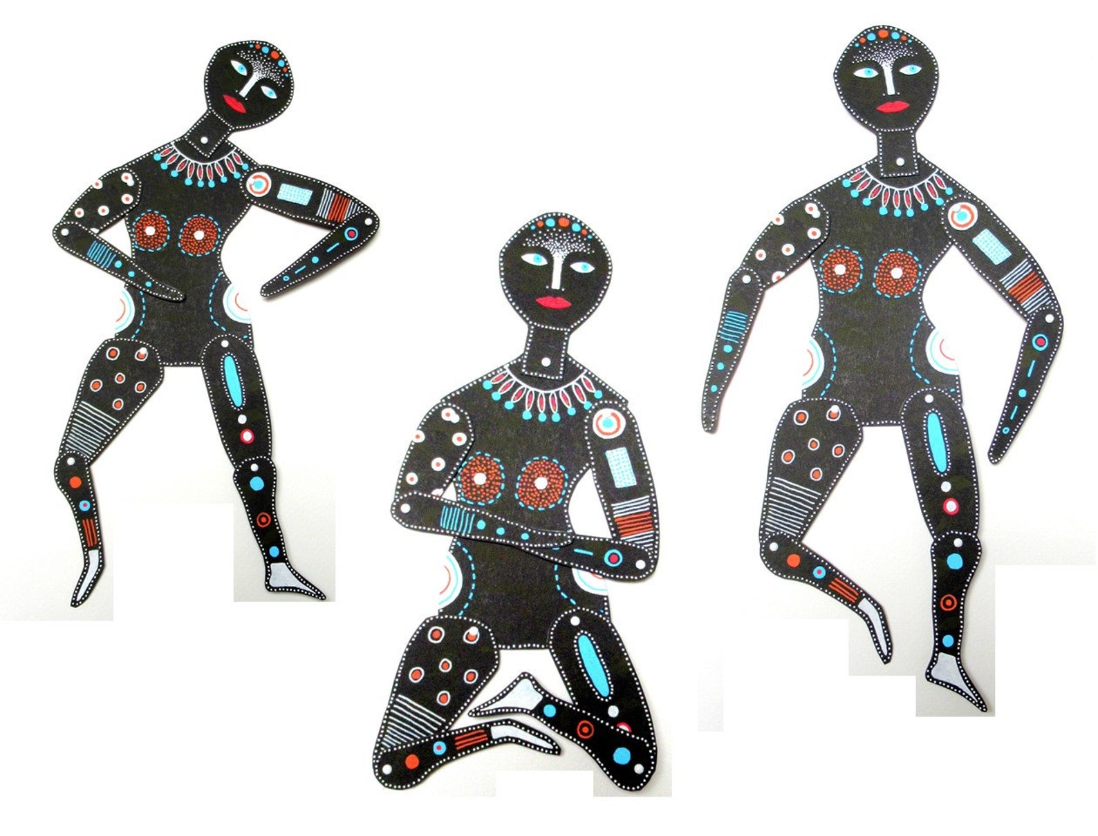 Jointed Paper Doll Printable Weird Quirky Folk Art Articulated Figure ...