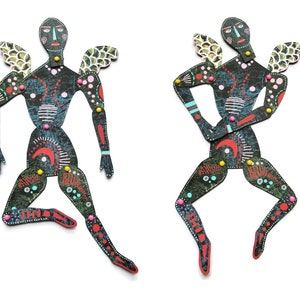 Articulated Paper Doll Jointed Quirky Folk Art Figure Printable Instant ...