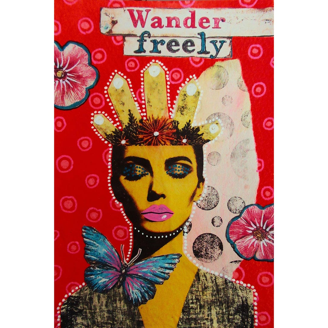 Small Pop Art Painting Inspirational Dreamy Journey Travel Themed ...