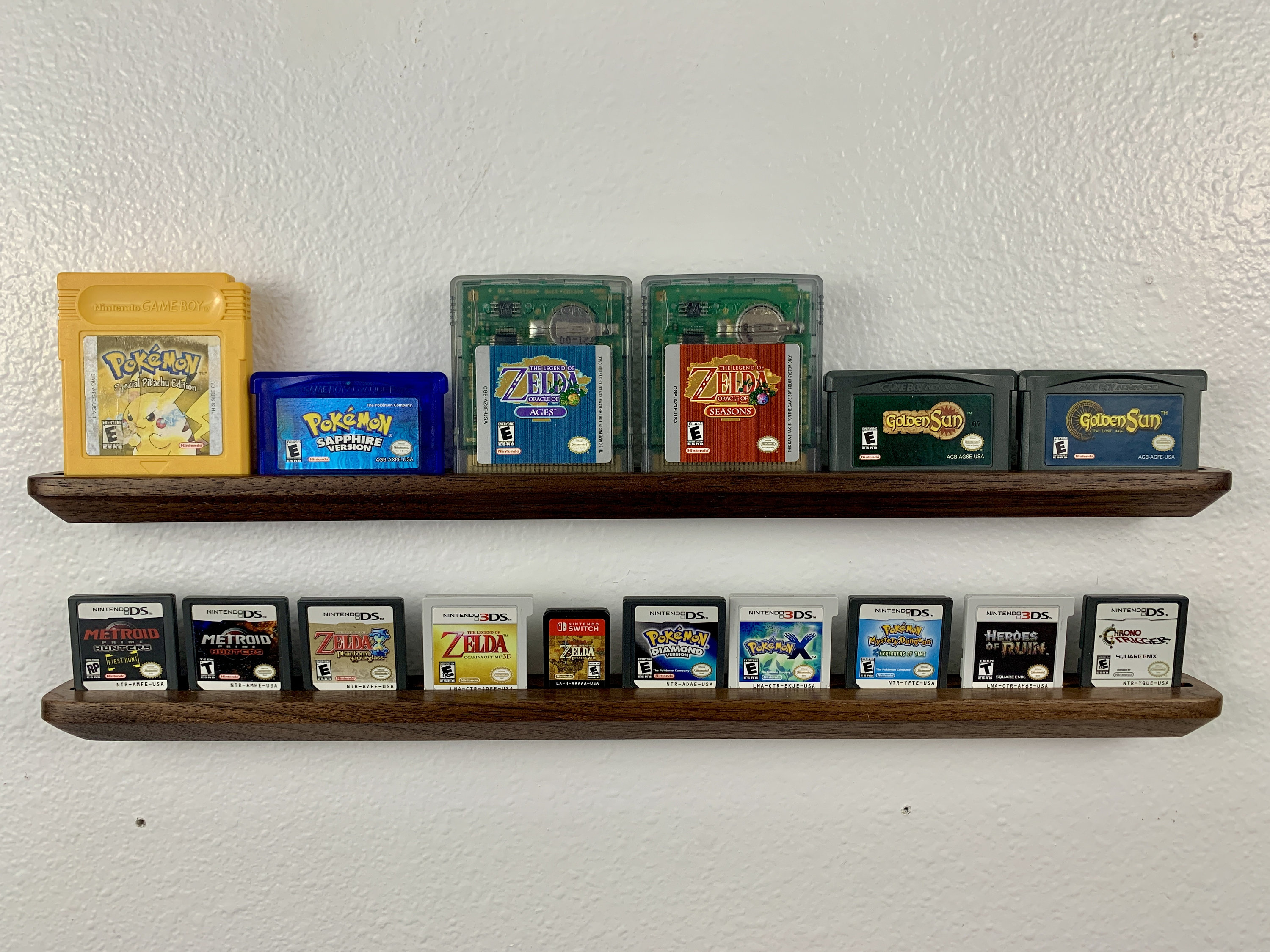 Nintendo DS, 3DS, and Switch Cartridge Display Floating Shelf ...