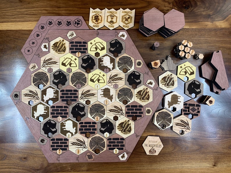 Custom Settlers Game Board LASER FILES ~ Seafarers and Cities and ...