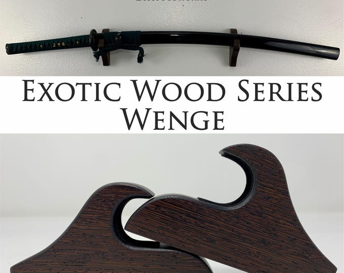 Wenge Minimalist Katana Sword Mount ~ Exotic Wood Series ~ 1 Pair ...
