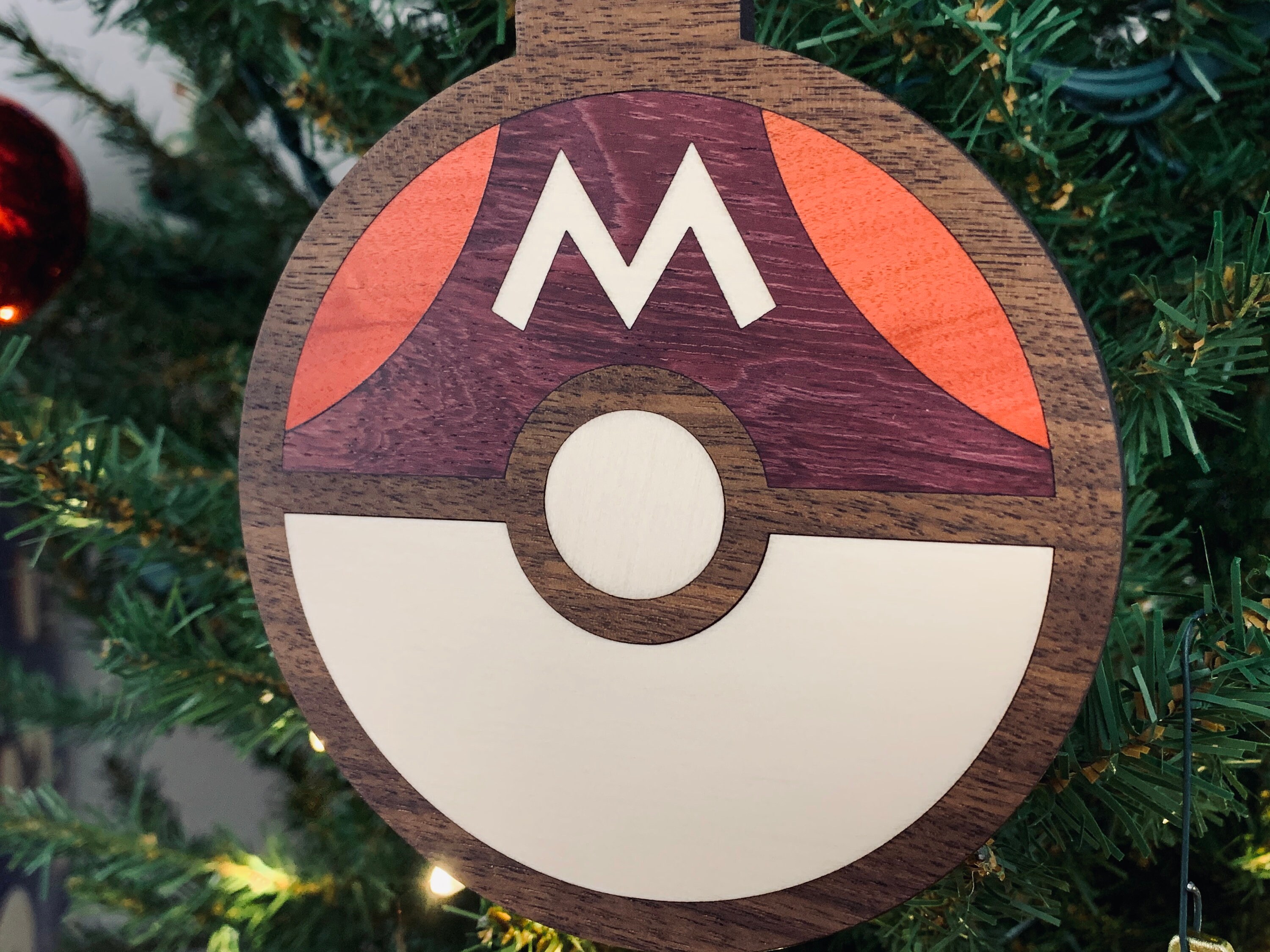 Pokemon Master Ball Christmas Tree Ornament Beautiful Wood | Etsy