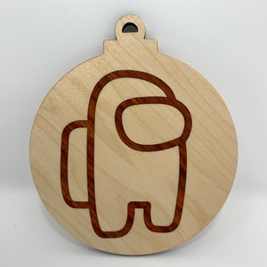 Among Us Christmas Tree Ornament Beautiful Wood Inlay Holiday Ornament ...