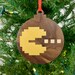 8-bit Pac-man Christmas Tree Ornament Beautiful Wood Inlay - Etsy