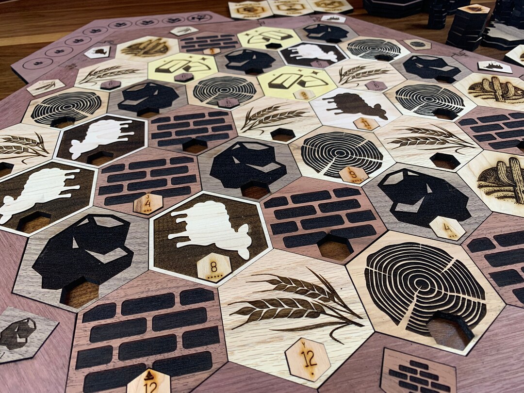 Custom Settlers Game Board LASER FILES ~ Seafarers and Cities and ...