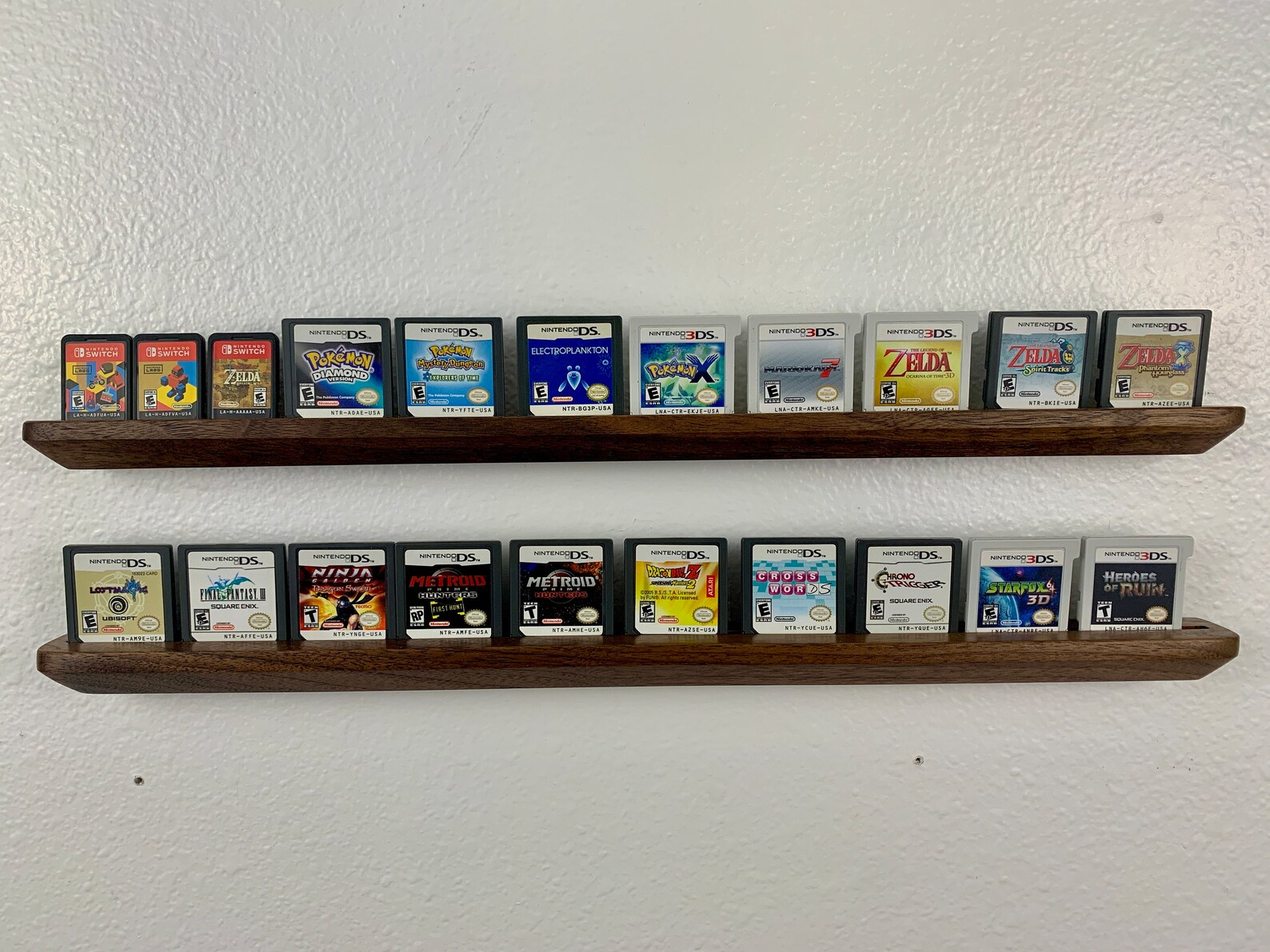 Nintendo DS, 3DS, and Switch Cartridge Display Floating Shelf ...