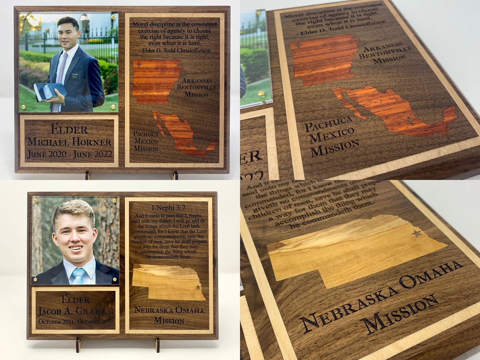 LDS Mormon Missionary Plaque 7x9 Walnut Custom Engraved With - Etsy