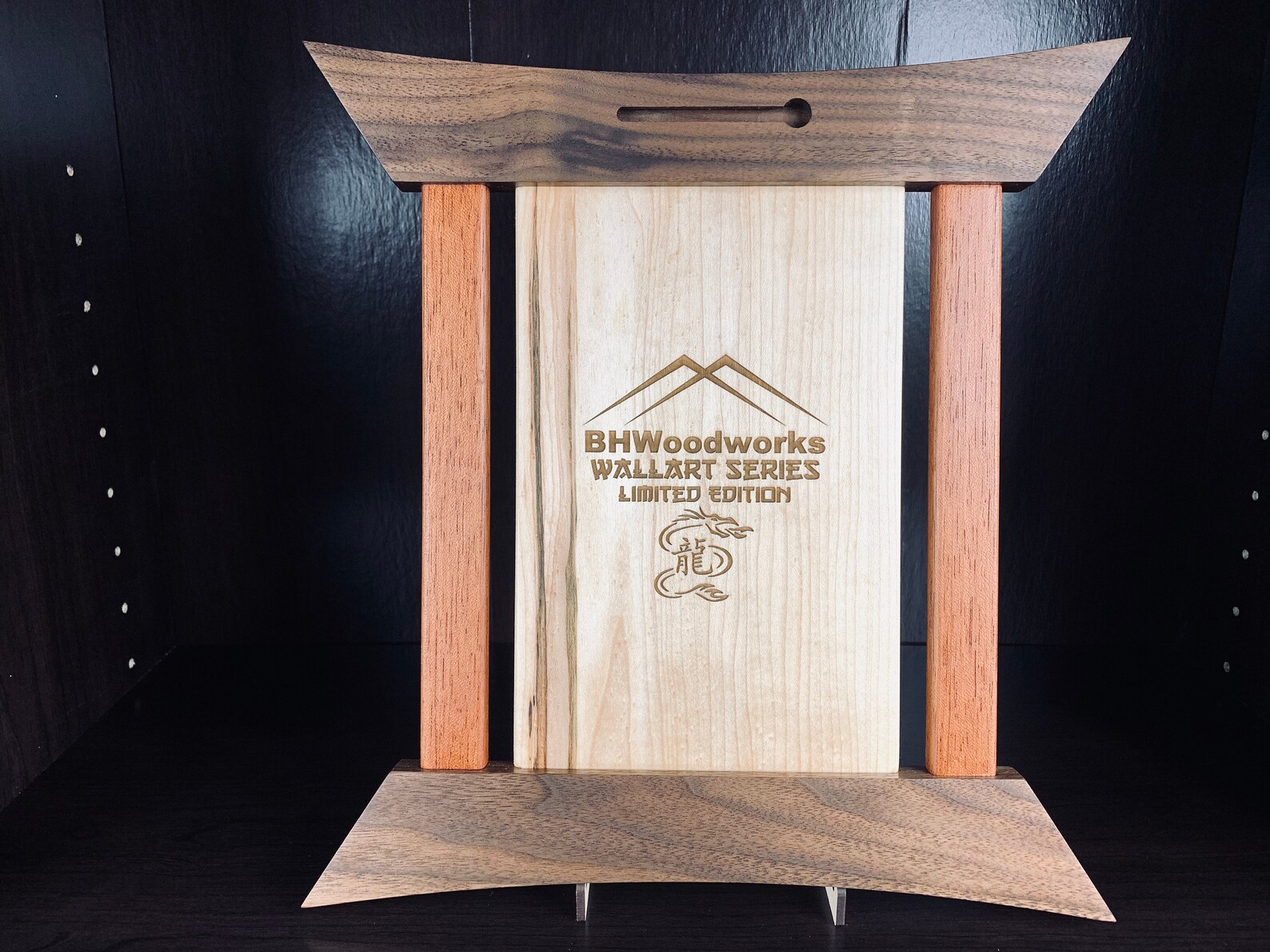 Japanese Dragon Themed Wall Art Exotic Wood Inlay Marquetry | Etsy