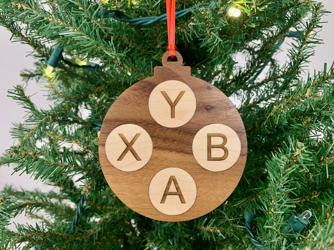 Xbox Controller Buttons Christmas Tree Ornament Beautiful Wood Inlay ...