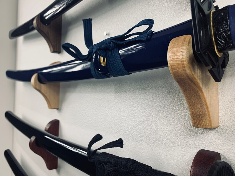 Hard Maple Minimalist Katana Sword Wall Mount Solid Wood 1 - Etsy UK