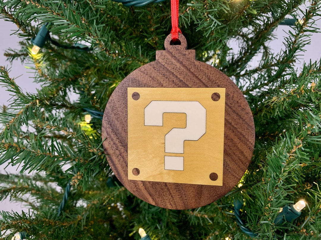 Super Mario Power up Block Christmas Tree Ornament Super Mario Holiday ...