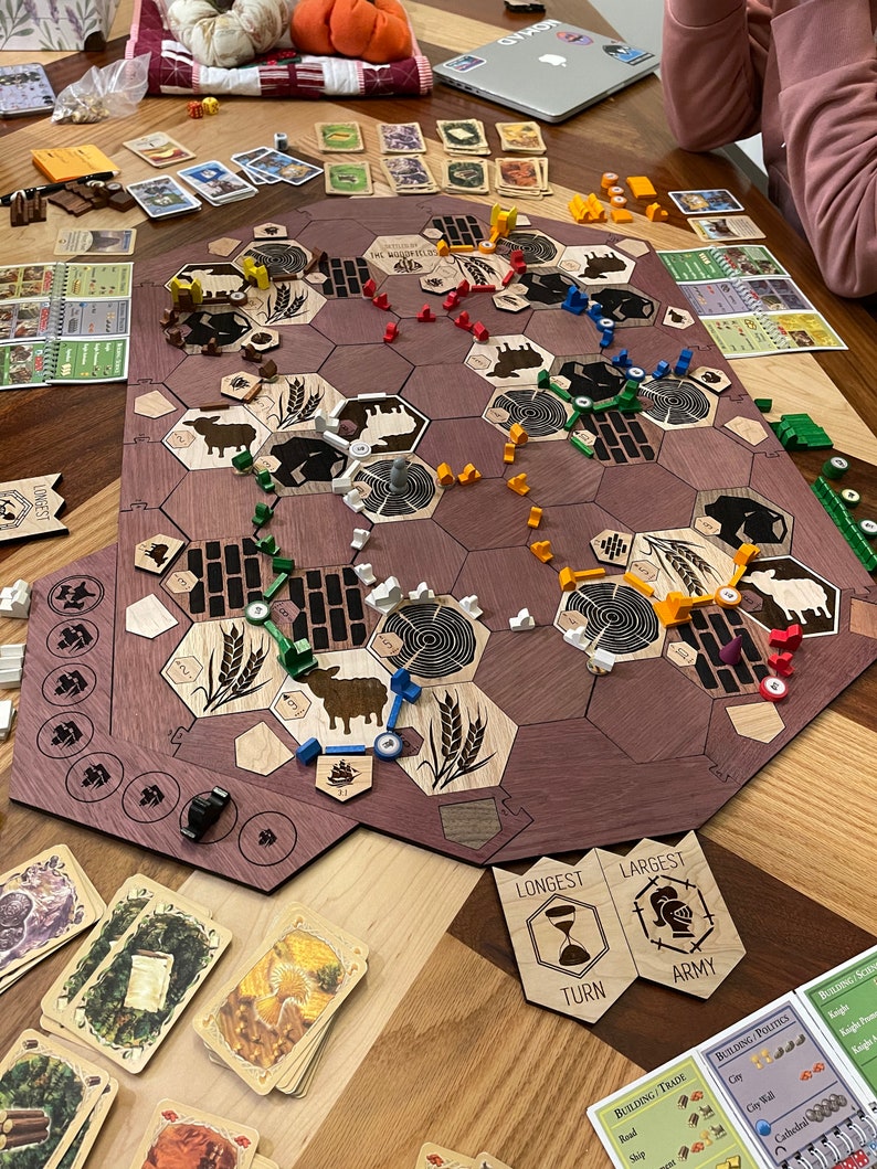 Custom Settlers Game Board LASER FILES Seafarers and Cities - Etsy