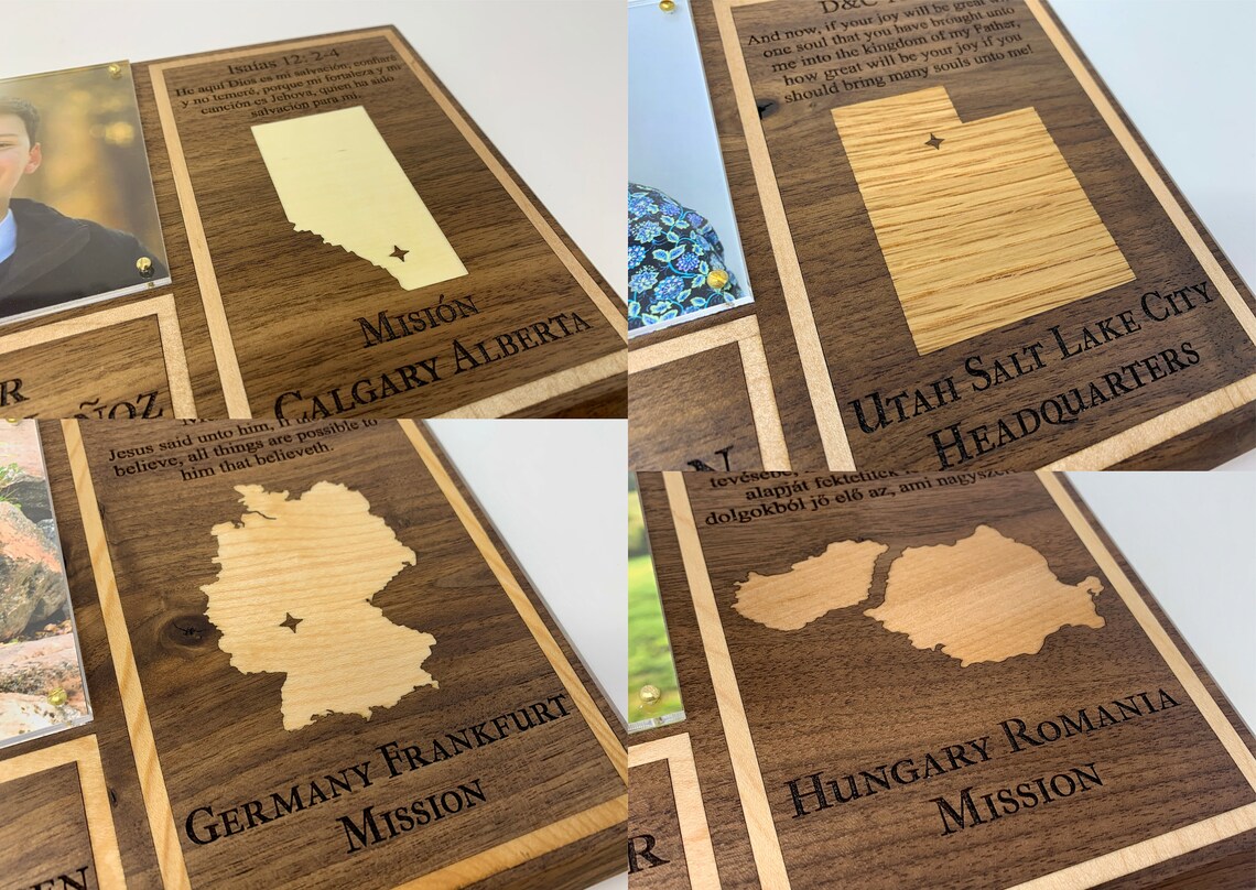 LDS Mormon Missionary Plaque 7x9 Walnut Custom Engraved With - Etsy