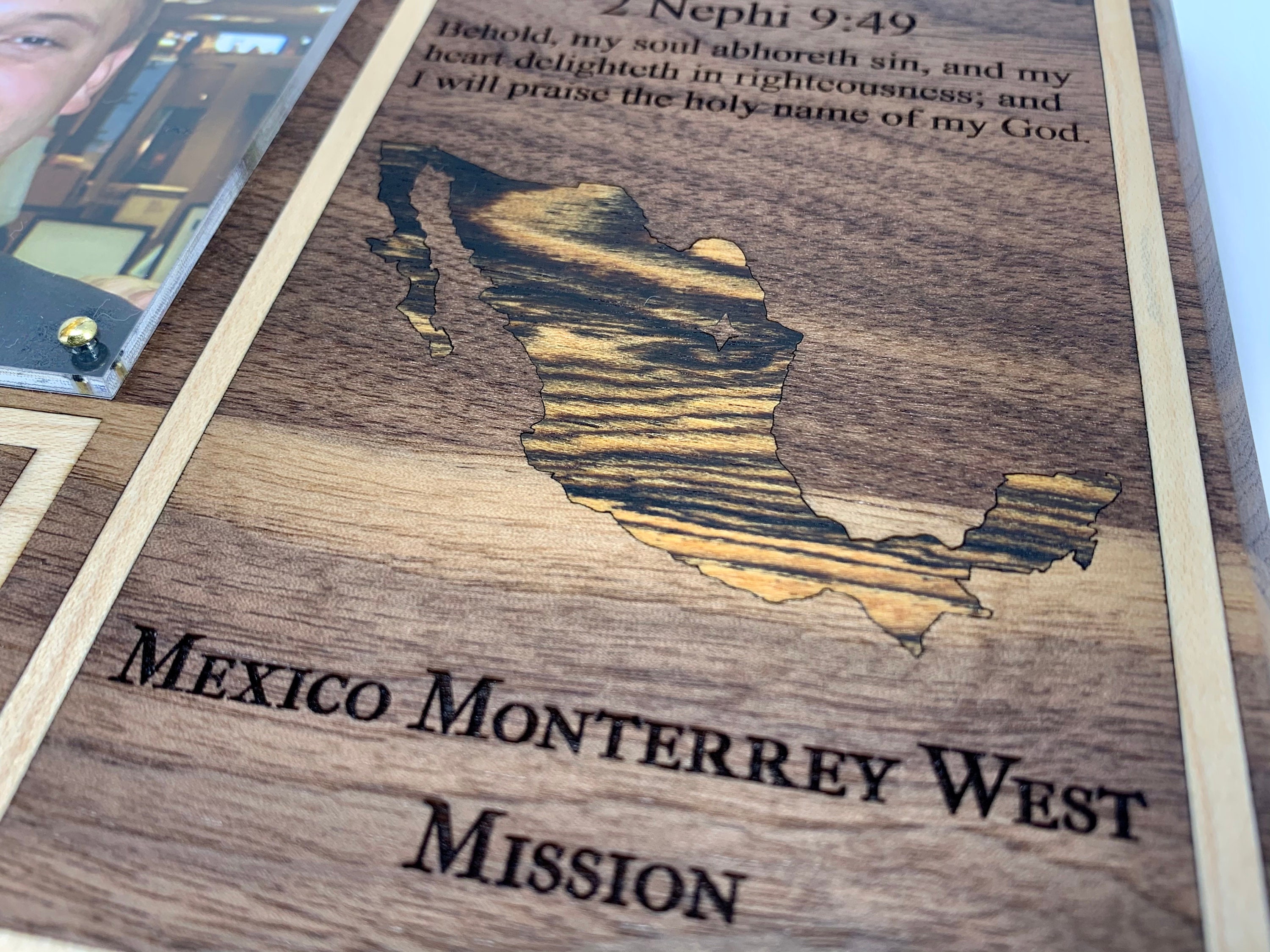 LDS Mormon Missionary Plaque 7x9 Walnut Custom Engraved with | Etsy