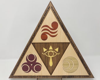 Art Objects Sculpture Triforce of Hyrule Leather Engraving The Legend ...