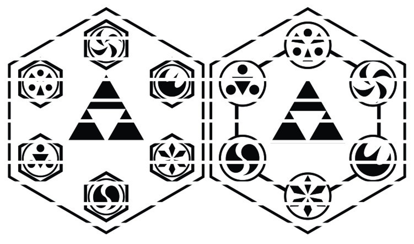 Ocarina of Time Sage Medallion Symbols ~ High Quality Legend of Zelda ...