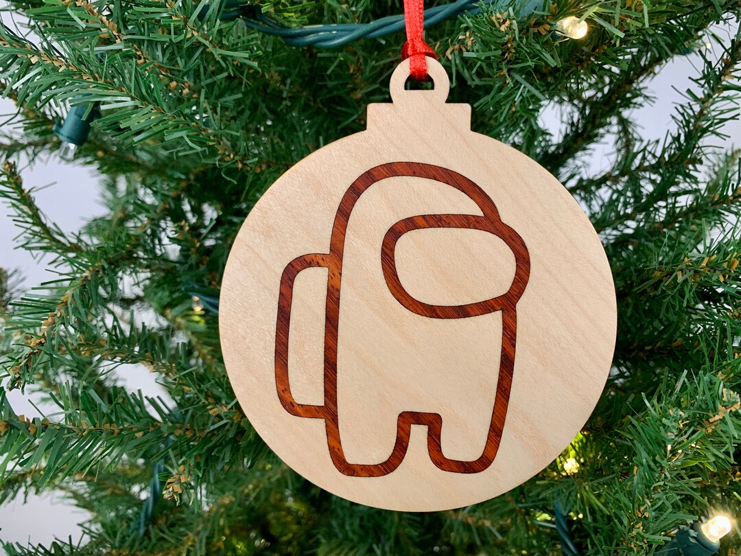 Among Us Christmas Tree Ornament Beautiful Wood Inlay Holiday Ornament ...