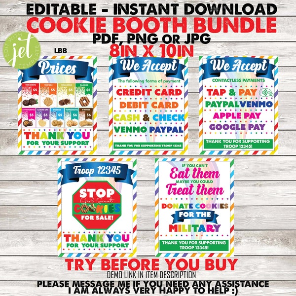 Cookie Booth Sign - Etsy