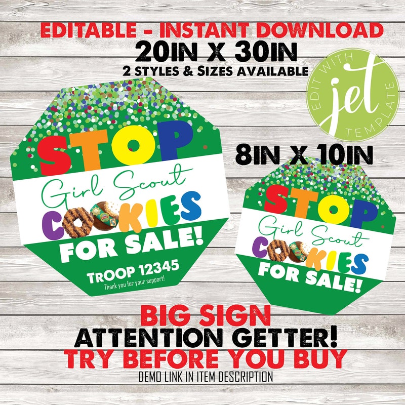 Girl Scout Cookie Booth - Etsy