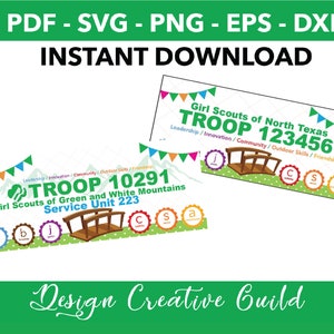 Girl Scout Troop Banner - Bridging - All Levels - Vinyl 2.5 Ft X6 Ft - Etsy
