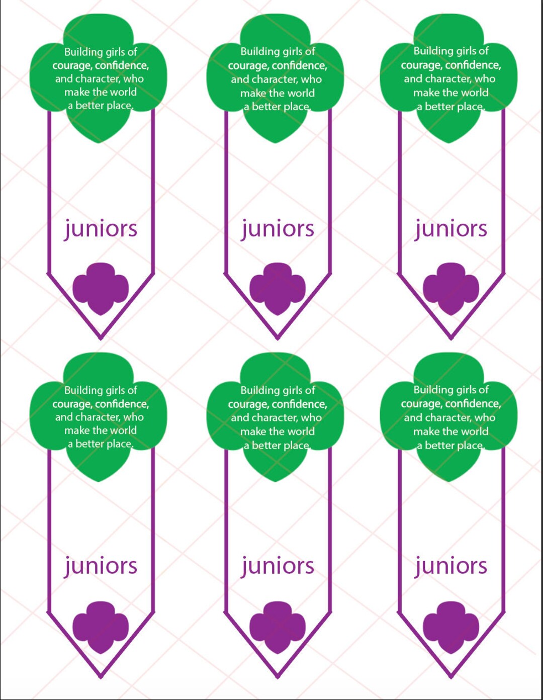 EDITABLE GS Membership Pin Junior 8x10 Print From Home - Etsy