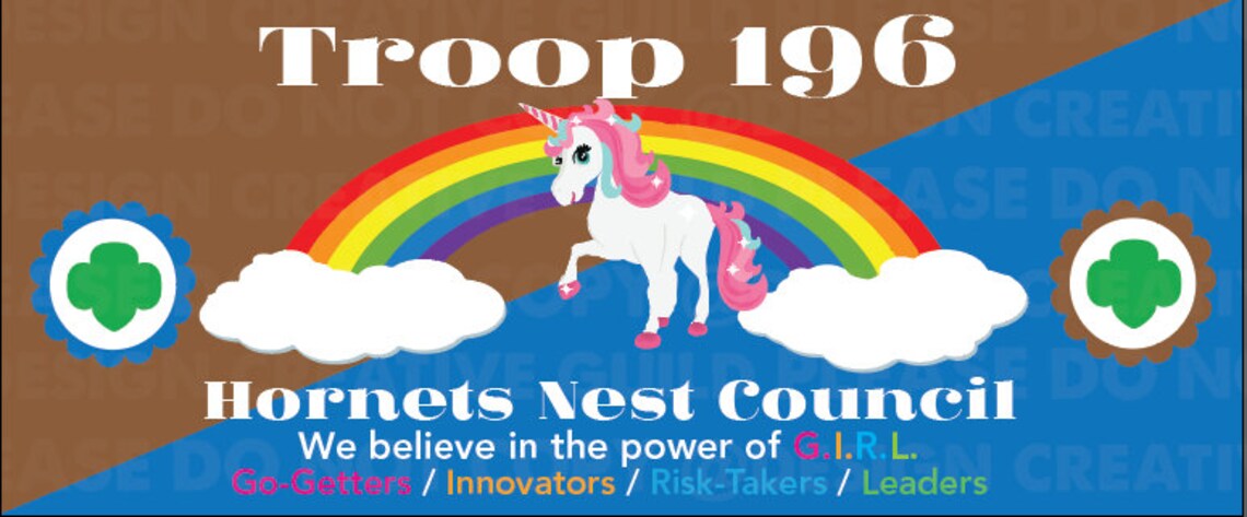 Girl Scout Troop Banner Vinyl 2.5 Ft X6 Ft - Etsy