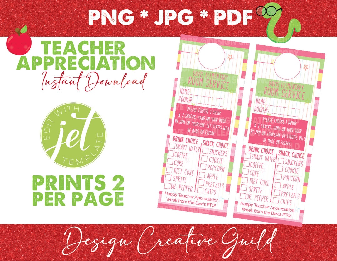 INSTANT DOWNLOAD EDITABLE Printable Card Gift Tag Staff Teacher ...
