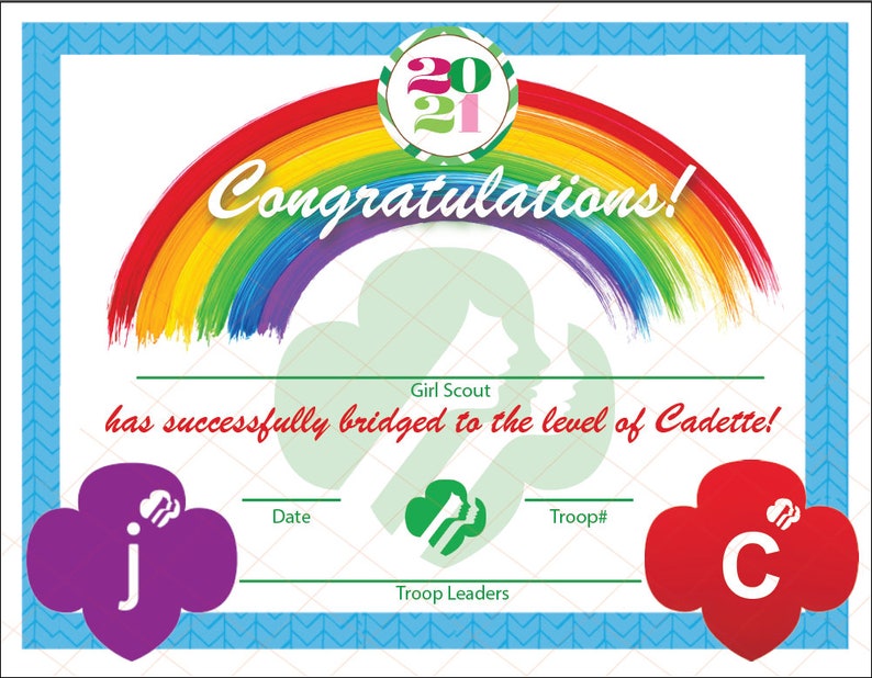 EDITABLE GS Bridging Certificate Junior to Cadette 8x10 - Etsy EDITABLE GS Bridging Certificate Junior to Cadette 8x10 - Etsy