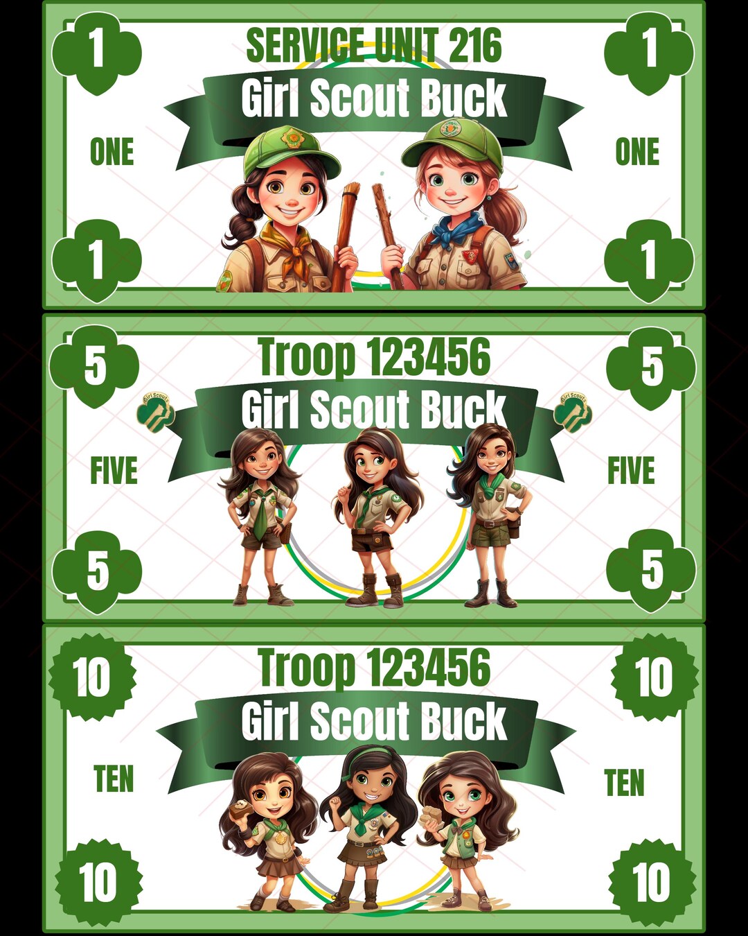 Girl Scout Bucks | GS Dollars, Troop Leader Organizing | Incentive ...