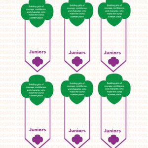 EDITABLE GS Membership Pin Junior 8x10 Print From Home - Etsy