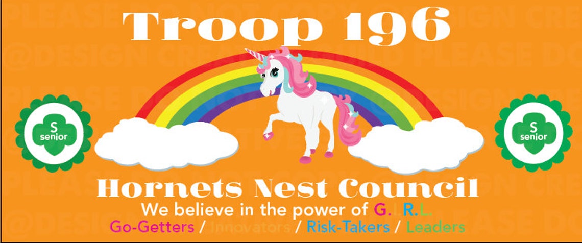 Girl Scout Troop Banner Vinyl 2.5 Ft X6 Ft - Etsy