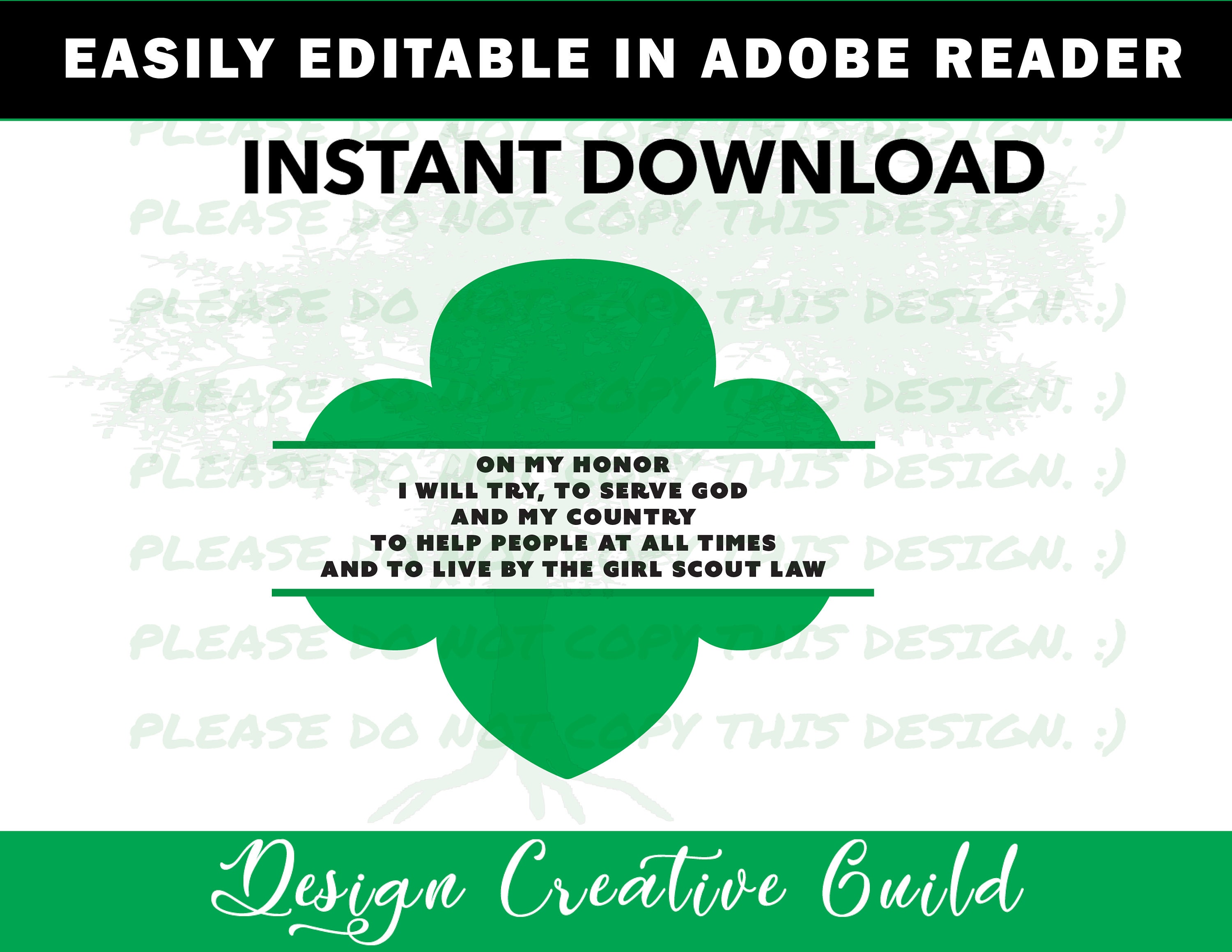 Girl Scout Promise Trefoil