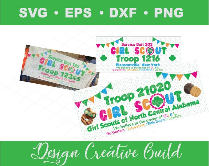 Girl Scout Troop Banner Cookie Banner - Etsy