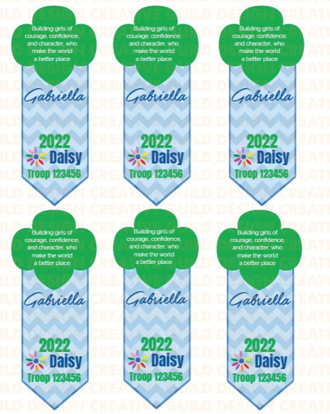 EDITABLE GS Membership Pin Daisy 8x10 Print From Home - Etsy