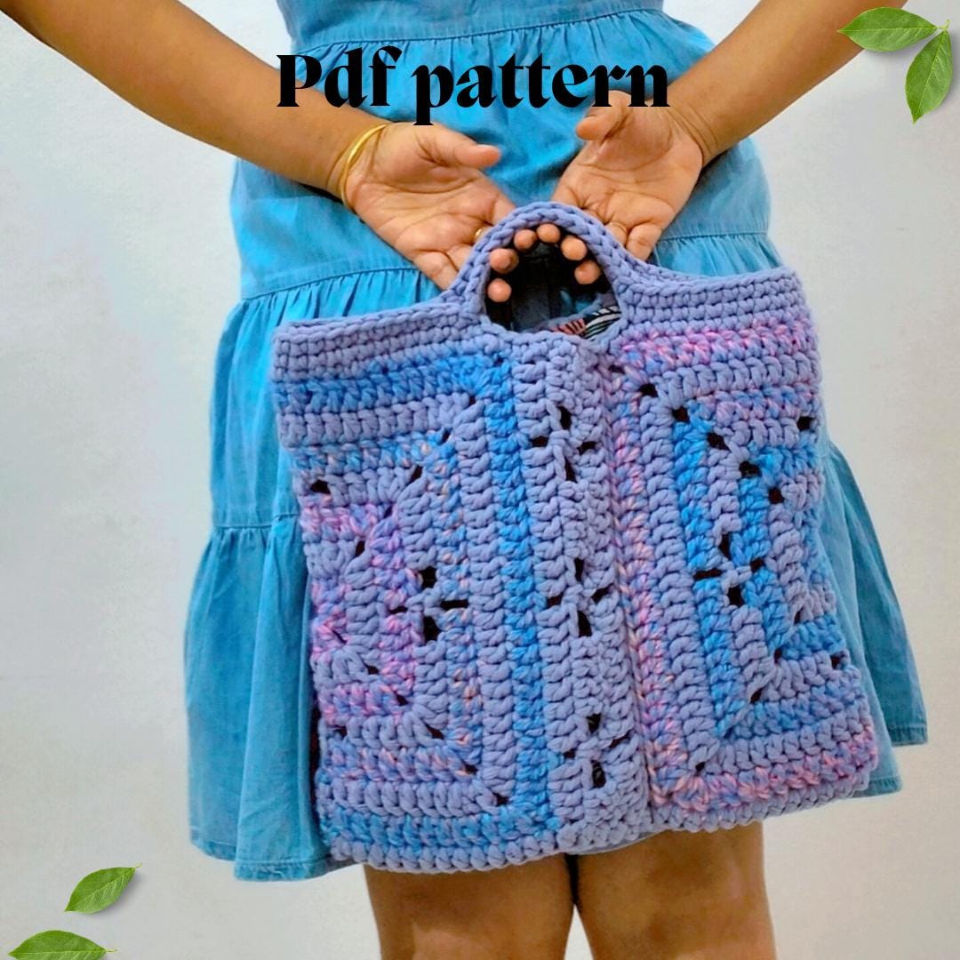Yana Handbag Crochet Pattern - Beginner Friendly Tote Bag, Market Bag ...