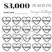 3,000 Money Saving Challenge, Save 3000 in 30 Days, 3000 Savings ...